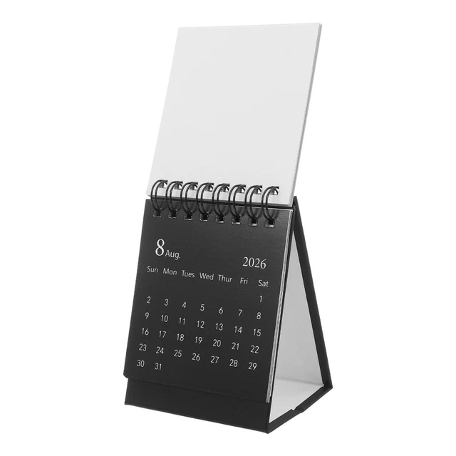 SMALL DESK CALENDAR 2026-2027 Standing Flip Monthly Desktop Tent ...