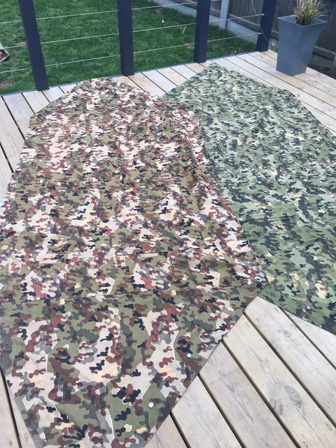 ZELTBAHN POST WW2 Bundeswehr Amoebatarn Camo Tarn Shelter Tent Half X2 ...