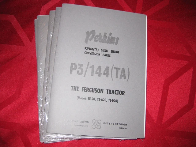 PERKINS P3/144(TA) DIESEL Engine Conversion Pack Ferguson Tractor TE 20 ...