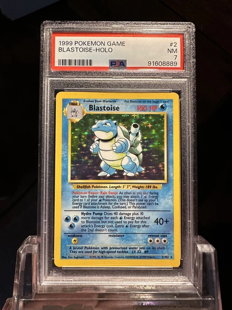 PSA 7 BLASTOISE NM Base Set Holo Pokemon 2/102 EUR 31,81 - PicClick FR