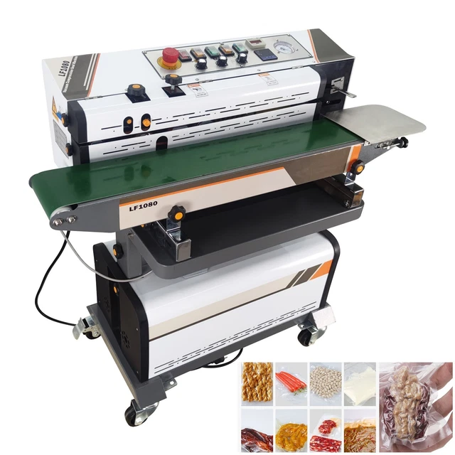 CONTINUOUS VACUUM PACKING Bag Sealing Machine 110V Air Suction Band ...