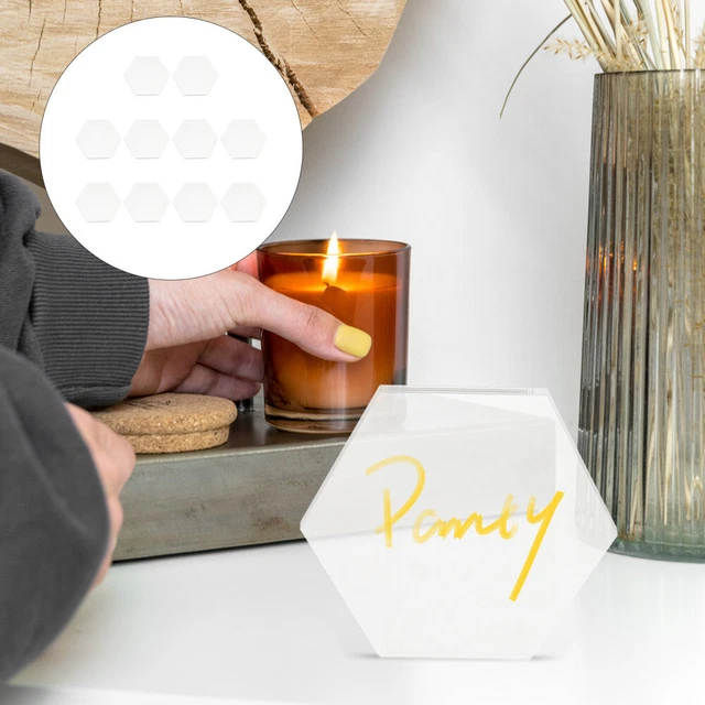 10 PCS FOGLIO Di Plastica Esagonale Acrilico Alunno Base Per Torta EUR ...