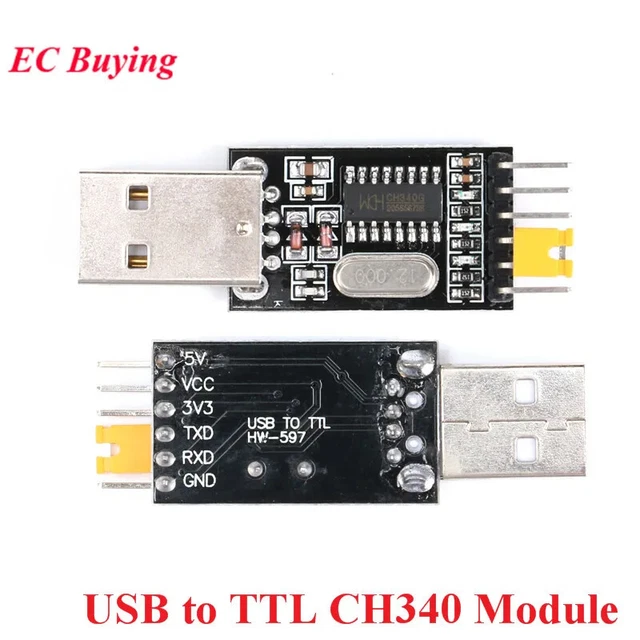 USB TO TTL Converter, UART Module CH340G, STC Download Cable Brush ...