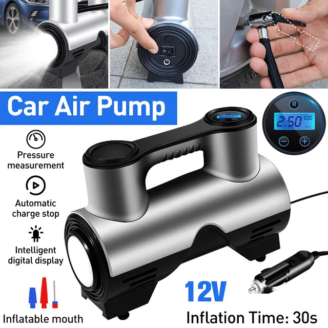 PORTABLE AIR COMPRESSOR Digital Pressure Gauge 12V 150PSI Inflator Car ...