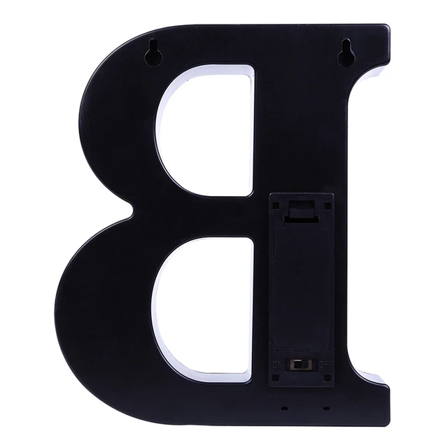 (WHITE LIGHT)LED ALPHABET Lamp 26 English Alphabet Night Lamp LED Shape ...