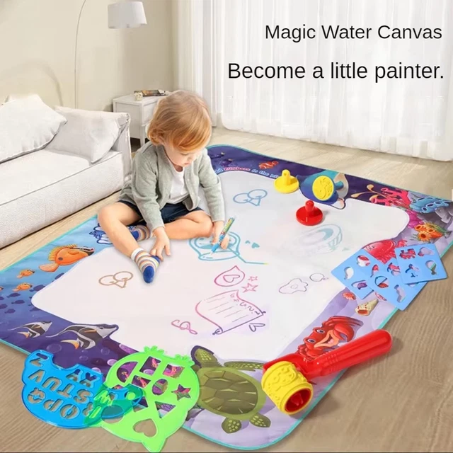 100X80CM MAGIC WATER Drawing Mat Coloring Doodle with Reusable Magic ...