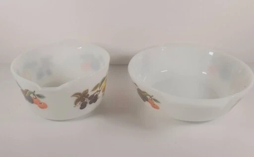 VINTAGE 60S JAJ Pyrex ‘Kent Orchard’ Autumn Fruits oval Oven DISHES X 2 ...