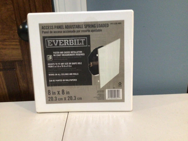 NEW - EVERBILT Access Panel Adjustable Spring Loaded White Plastic 8in ...