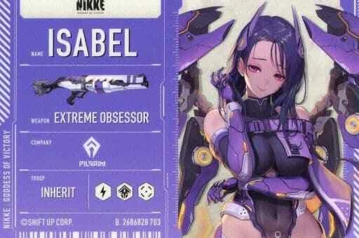 CARTA PERSONAGGIO ISABEL Goddess Of Victory Nikke Metallic Pass ...