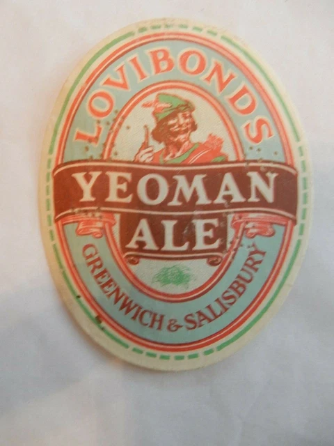 WW2 ERA DAMAGED BEER LABEL TO UPCYCLE GRAPHICS yeoman GREENWICH ...