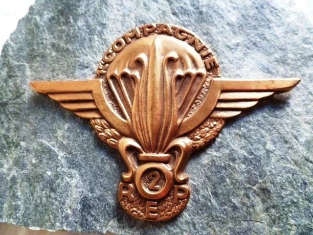 PLAQUE SUR PIERRE 2° REP LEGION ETRANGERE PARACHUTISTE 1° CIE ORIGINAL ...
