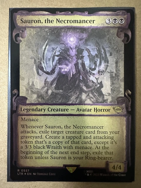 SAURON, THE NECROMANCER SCROLL FOIL RARE Lord of the Rings LTR MTG ...
