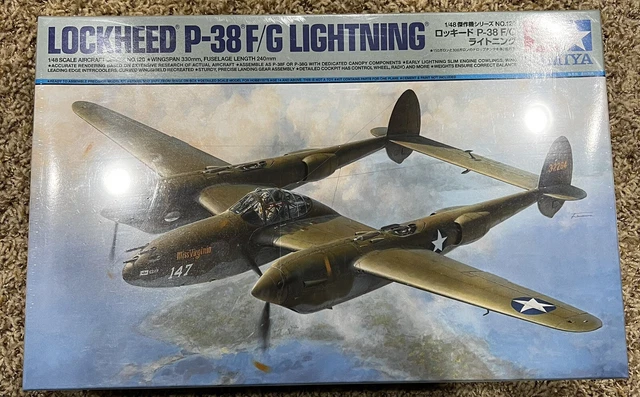 TAMIYA LOCKHEED P-38 F/G Lightning 1/48 Scale Model Airplane Kit 61120 NISB EUR 36,30 - PicClick FR