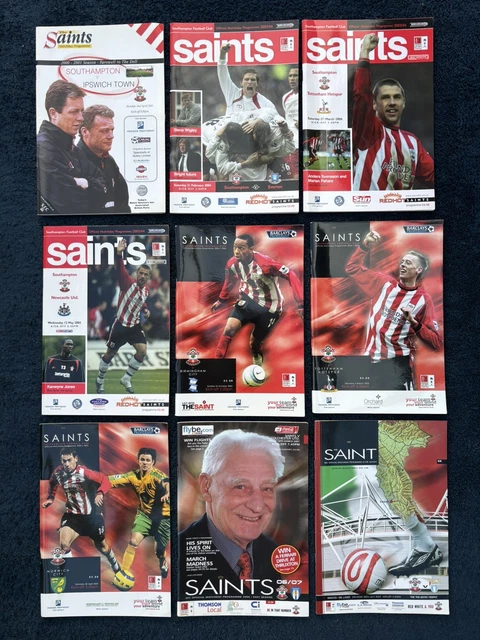 JOB LOT 9 Southampton FC Saints Programmes From 2001 to 2007 £4.37 ...