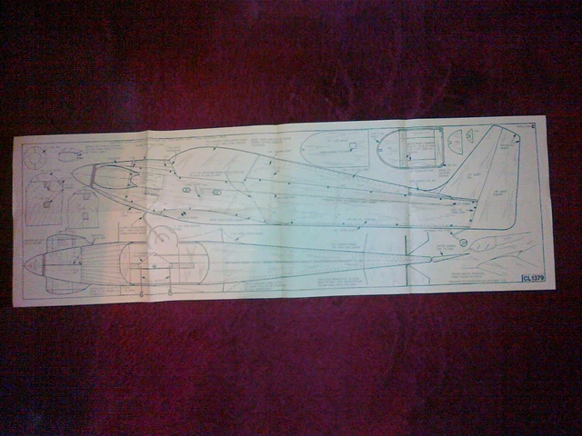 FOURNIER RF-4 CONTROL Line Stunt Model Plan By K Burton £5.00 - PicClick UK