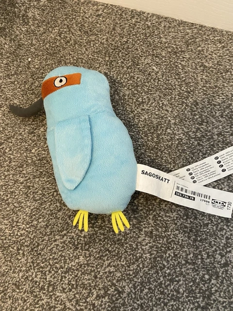 IKEA SAGOSKATT BLUE Squeaky Bird Plush Toy £3.84 - PicClick UK