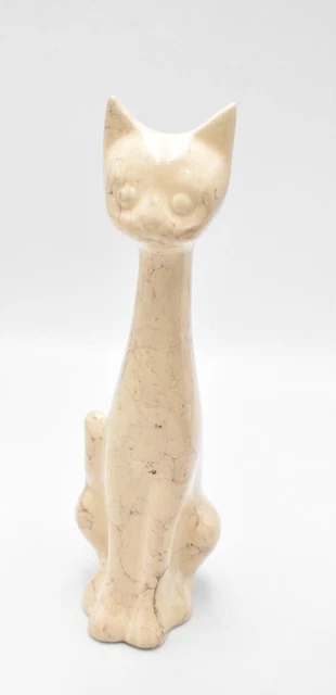 VINTAGE ITALIAN LONG Neck Cat Marble Design Figurine Statue Ornament £ ...