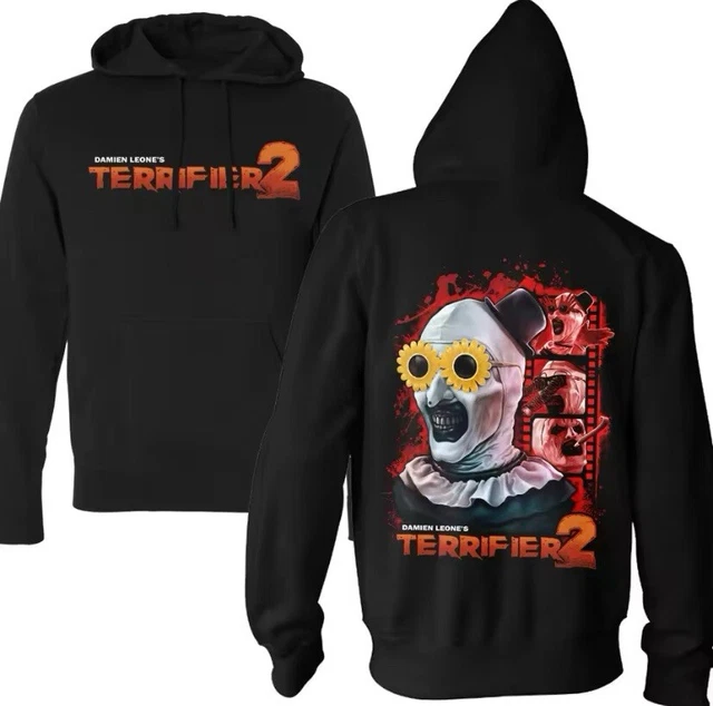 TERRIFIER 2 MERCH Hoodie 2025 Horror Movie Cosplay Long Sleeve Sz S-6XL ...