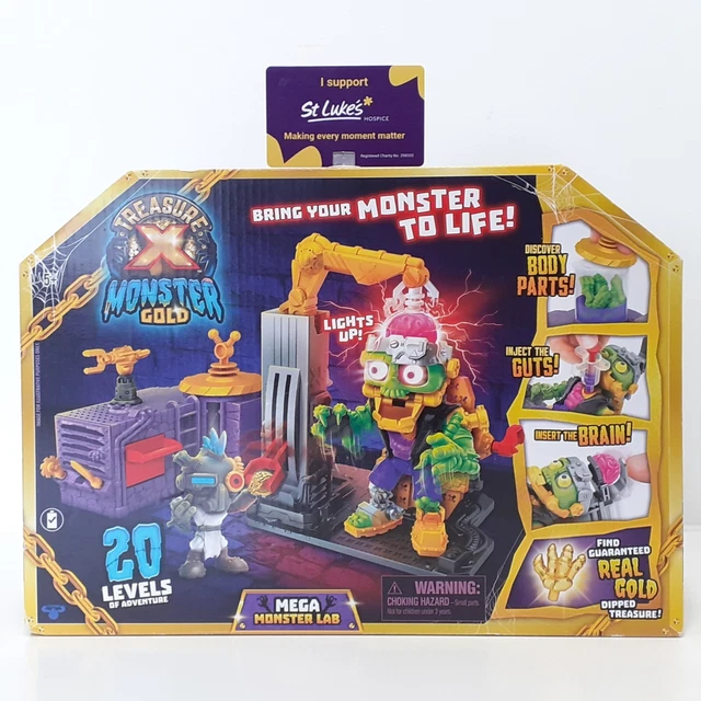 TREASURE X MONSTERS Gold Mega Monster Lab Playset Brand New £49.99 ...
