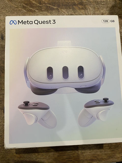 META QUEST 3 128GB Virtual Reality Headset with controllers - Brand New ...