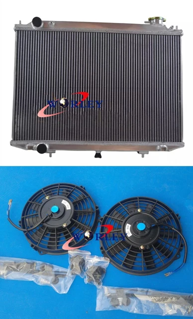 RADIATOR+FANS FOR 98-04 NISSAN FRONTIER/NAVARA/NP300 D22 2.5L DIESEL ...