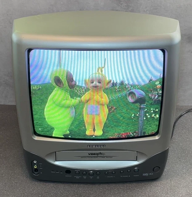 SAMSUNG 14& INCH CRT Cube TV with VCR, Video Retro Gaming Display ...