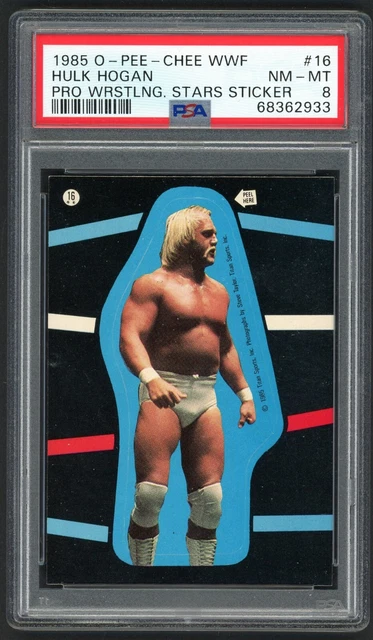 HULK HOGAN 1985 O-Pee-Chee Opc Wwf Wrestling #16 Autocollant Carte Recrue Psa 8 EUR 66,56 ...