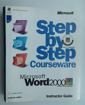 MICROSOFT WORD 2000 Step by Step Instructor Guide - Academic Edition £9 ...