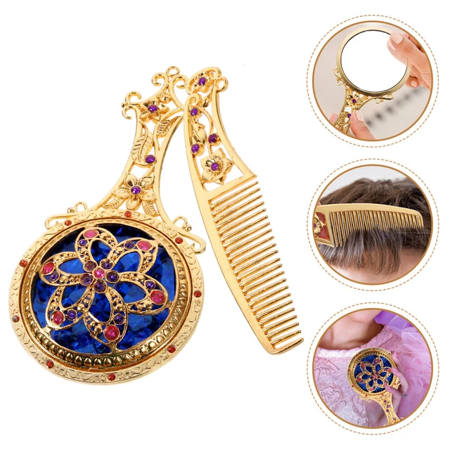 MIROIR DE MAQUILLAGE Commode Rétro Ensemble Peigne Hair Toppers Charms ...