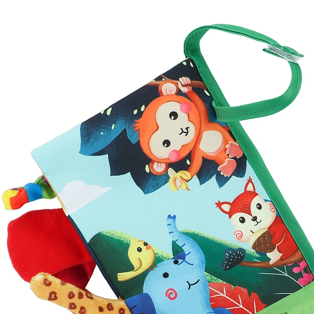 (FOREST)BABY ANIMAL TAIL Book 3D Baby Tail Book Crinkle Motor Skill For ...