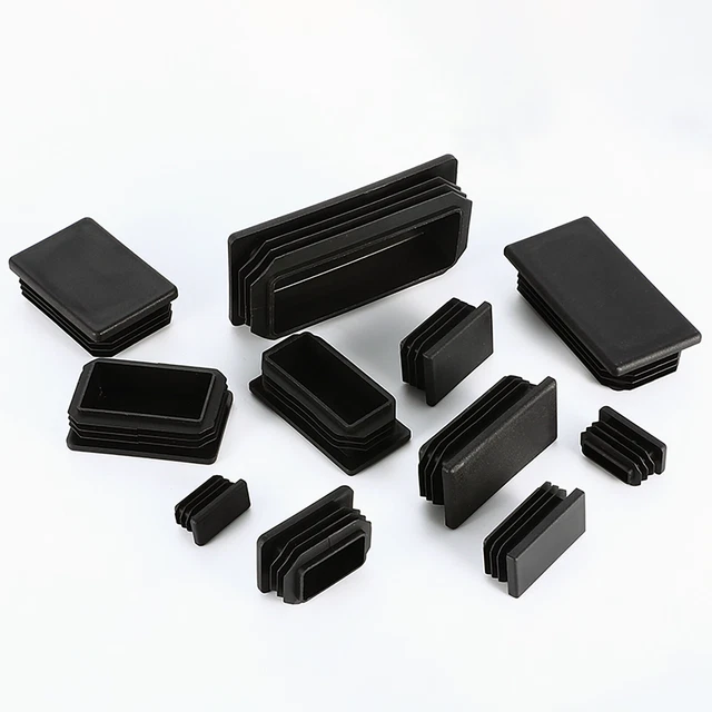 RECTANGULAR PLASTIC END Caps Ribbed Plugs Blanking Inserts Rectangle ...