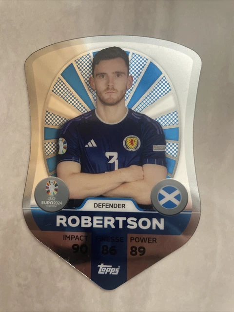 TOPPS MATCH ATTAX Euro 2024 Andy Robertson Chrome Shield Card SC7 EUR 1,42 - PicClick IT