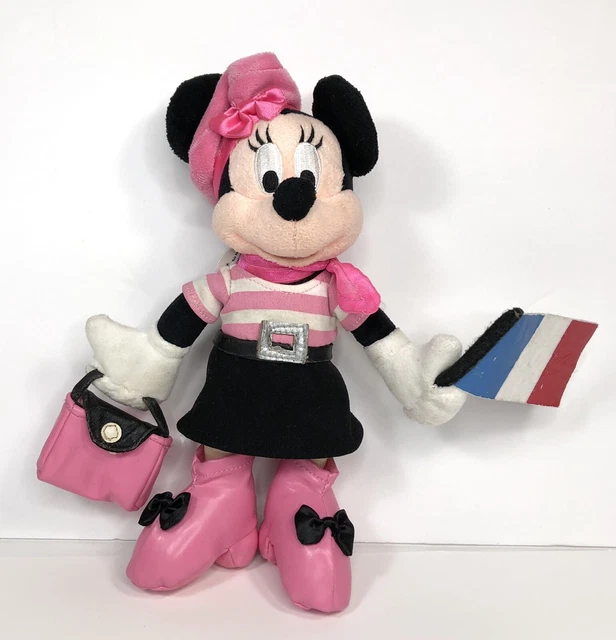 VTG RARE WALT Disney Theme Park France Minnie Mouse Bean Bag Plush 10 ...