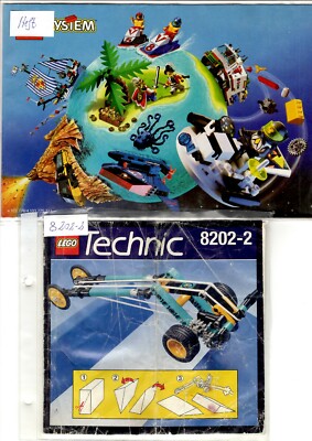 LEGO BAUPLAN BAUPLÄNE von Lego Technik 8202-2 +Heft aus den 1990er ...
