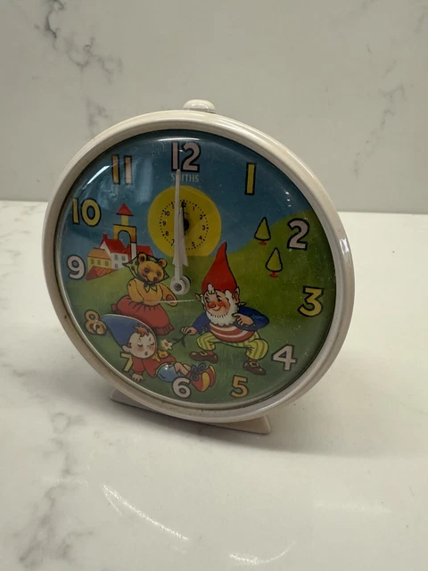 1962 SMITHS NODDY ALARM CLOCK Mechanical Made In UK Beige Cream £39.99 ...