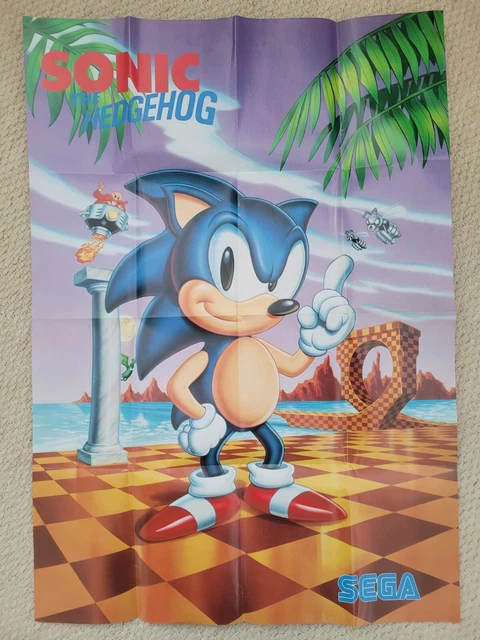 SEGA MEGA DRIVE Sonic The Hedgehog Poster - Original - Retro - Master ...