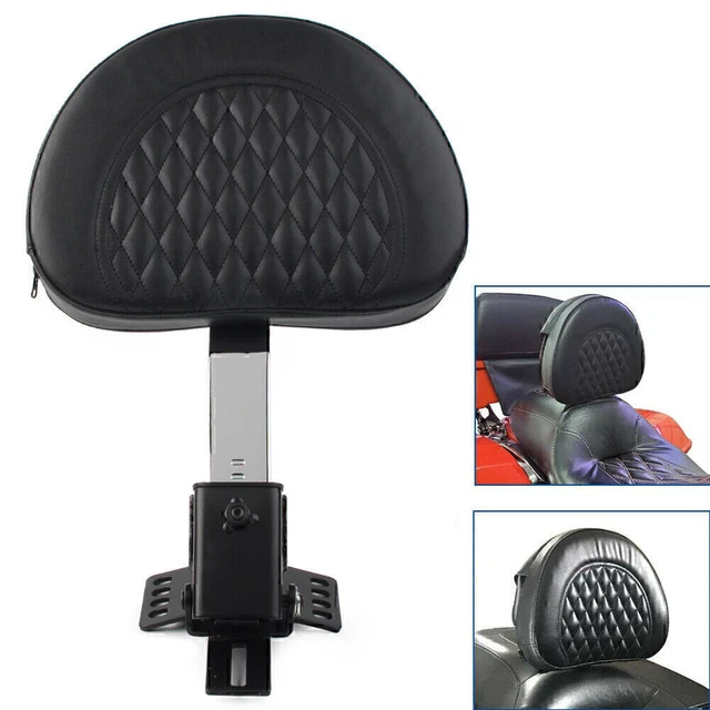 PLUG IN DRIVER Rider Seat Backrest Back Rest For Harley Road Street ...