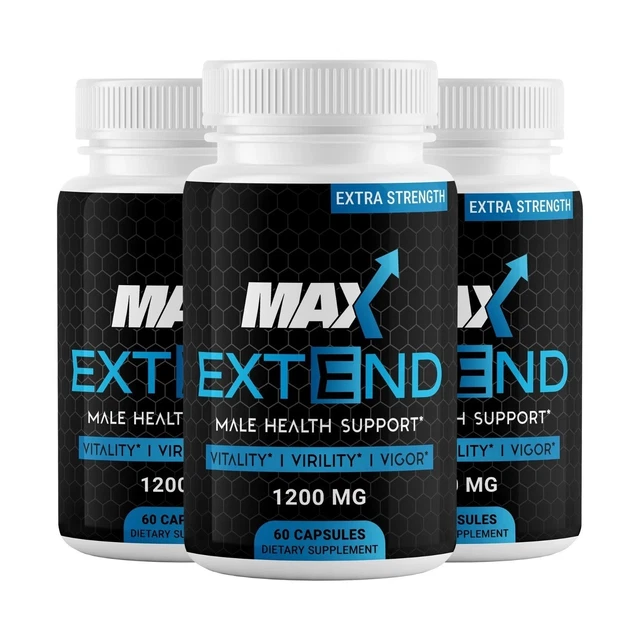 (3 PACK) MAX Extend Male Health Support Pills to Boost Vitality ...