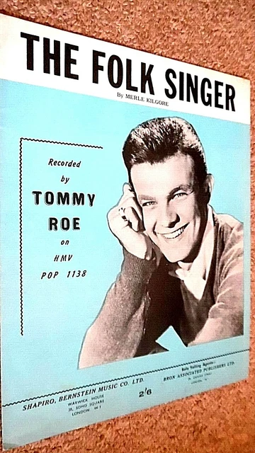 TOMMY ROE: THE Folk Singer (Sheet Music) £5.99 - PicClick UK