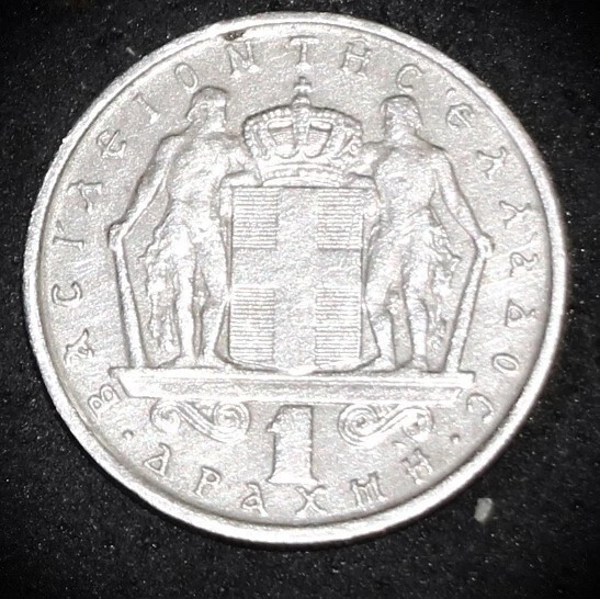 GREEK COIN GREECE 1 Drachma drachmai δραχμή King Constantine year 1966 ...