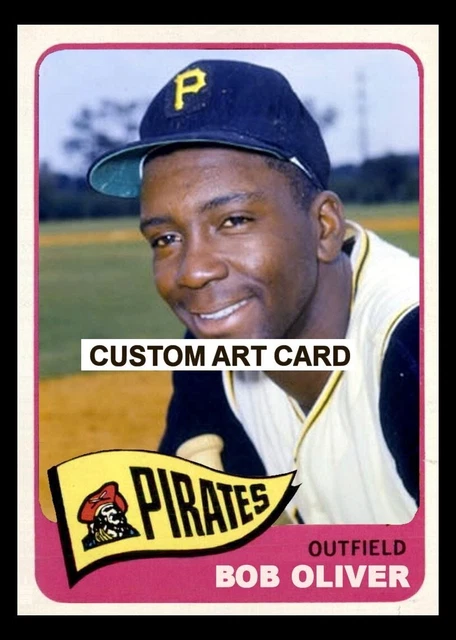 CARTE D'ART BASEBALL personnalisée style Bob Oliver Pittsburgh Pirates ...