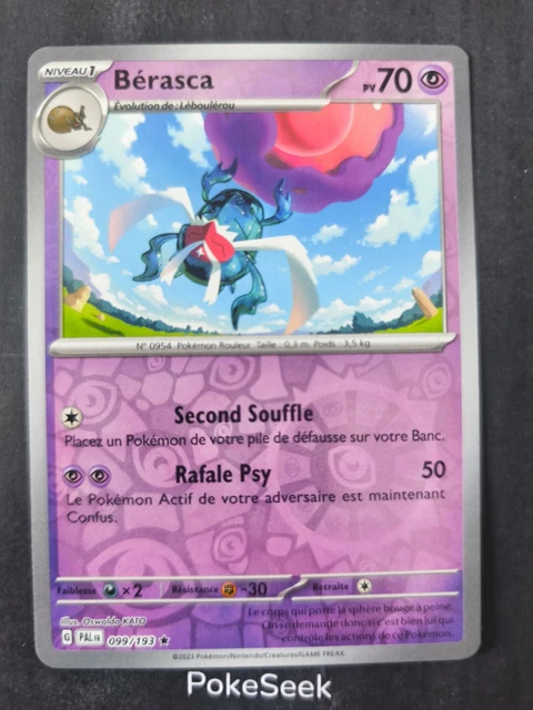 CARTE POKEMON BERASCA 099/193 HOLO REVERSE EV2 Ecarlate et Violet PAL ...