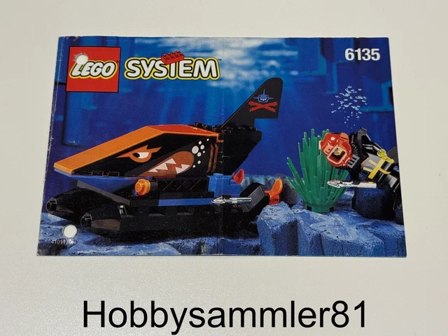 LEGO 6135 SYSTEM Aquazone Bauanleitung Aquasharks Spy Shark / gelocht ...