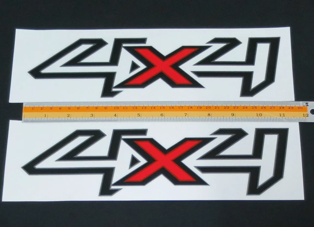 BLACK RED 4X4 side rear decal sticker FIT FORD Ranger PX PJ PK 1998 ...