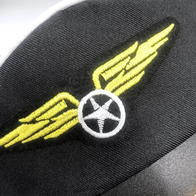 ADULT NAVY BLUE Pilot Airline Captain Hat Airplane Aviator Halloween ...
