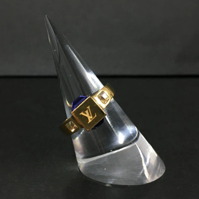 LOUIS VUITTON GAMBLE Cube Gold Tone Ring ISO sz:42/6W1583 £64.18 ...