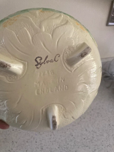 SYLVAC ART DECO Pink Green Yellow Bowl 1738 £10.00 - PicClick UK