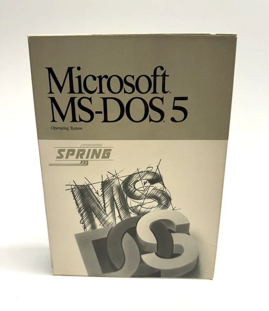 VINTAGE MICROSOFT MS-DOS 5.0 Operating System In Box 1991 $49.99 - PicClick