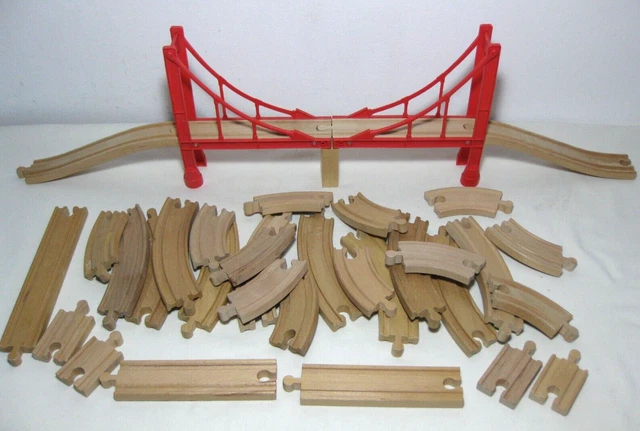 WOODEN TRAIN TRACK & Bridge bundle Add on lot - Brio, ELC, Thomas ...