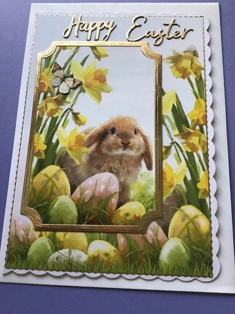 EASTER GREETING CARD 8x6ins handmade. Includes insert and envelope £1. ...